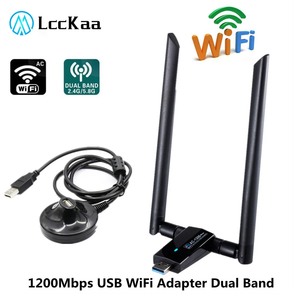 1200Mbps USB WiFi Adapter Dual Band Wifi Usb 3.0 Network Card 5G 2.4GHz ...