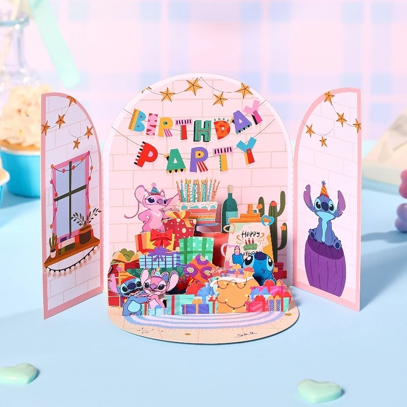 Stitch-Celebrate-Birthday-Greeting-Card-Creative-Double-Door-Pop-Up-3D ...