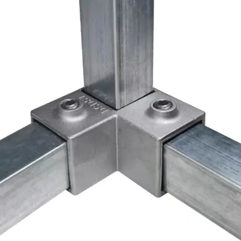 OD 20x20mm Square Tube Connection Piece Aluminum Alloy Elbow Three-way ...