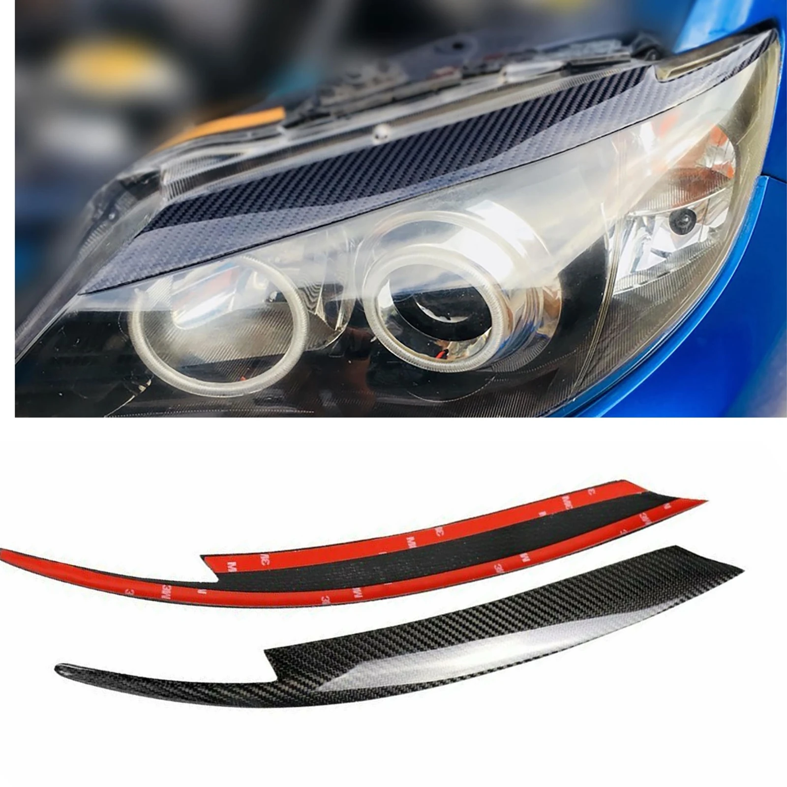 Headlight Eyebrow Headlamp Eyelid Trim For Subaru Impreza WRX 10th 2008 ...