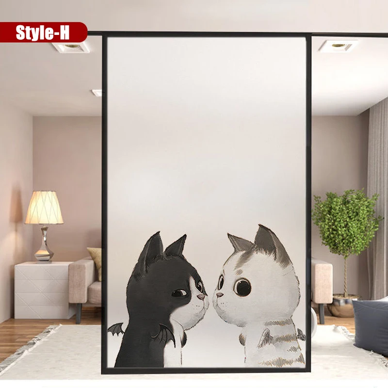 Cute-Animal-Privacy-Stained-Glass-Film-Electrostatic-Window-Film ...
