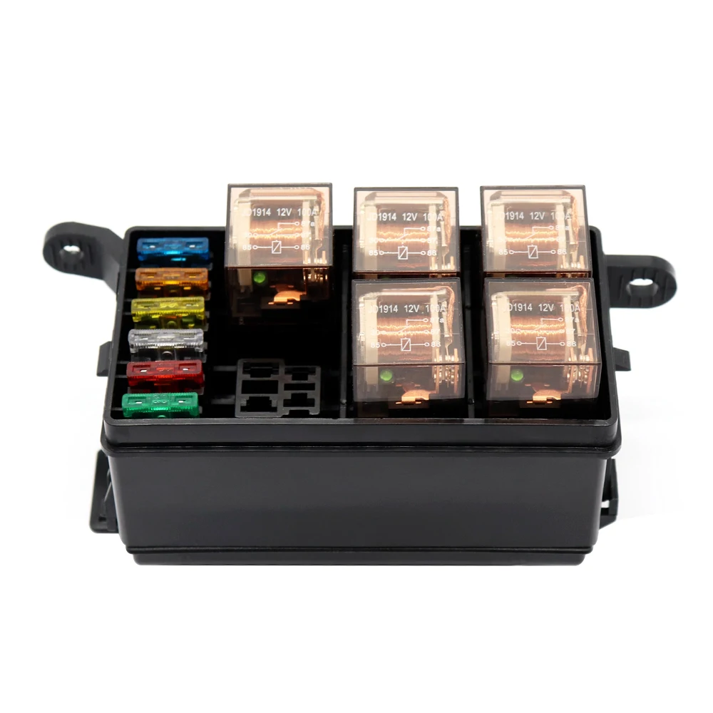 12-Slot-Relay-Box-6-Relays-Slots-6-ATC-ATO-Standard-Fuses-Holder-Block ...