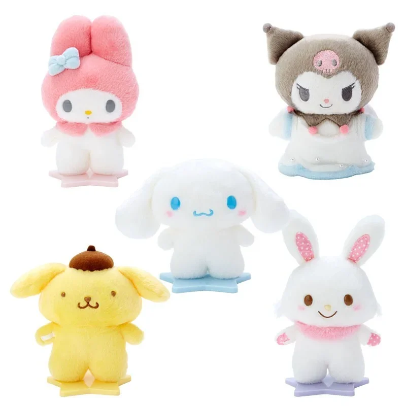 Anime-Kawaii-My-Melody-Cinnamoroll-Purin-Dog-Kuromi-Stand-Plush-Model ...