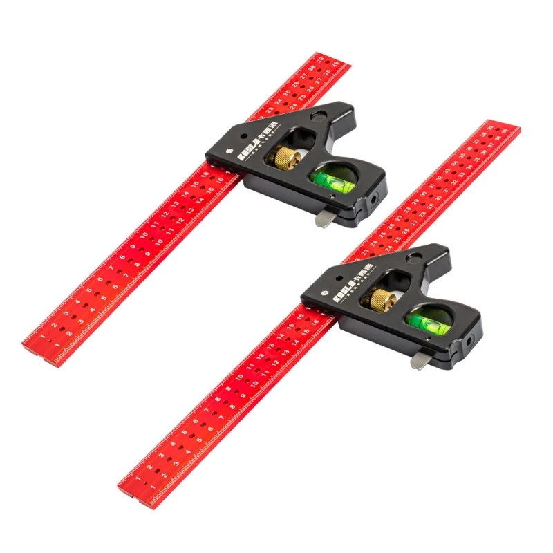 Heavy-Duty-Woodworking-Combination-Angles-Ruler-Aluminum-Alloy-Ruler-90 ...