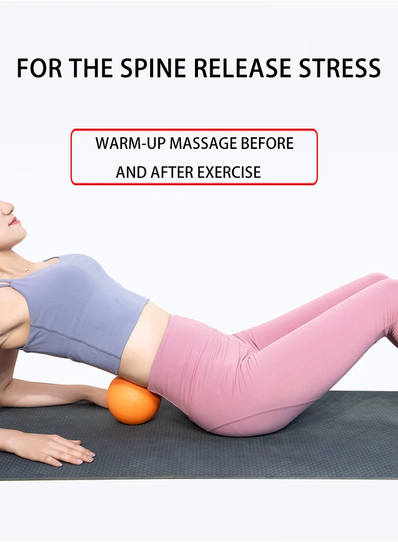 Round Massage Ball Double Lacrosse Self Massage Roller Deep Tissue Tool ...