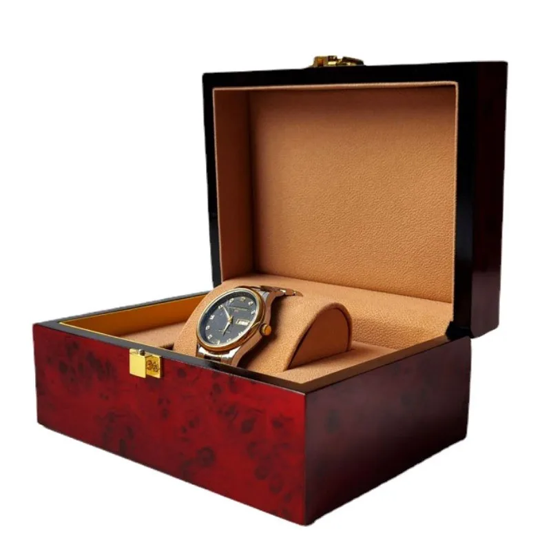 Luxury-Watch-Box-Storage-Case-Wooden-with-Lock-Portable-Saves-Watch ...