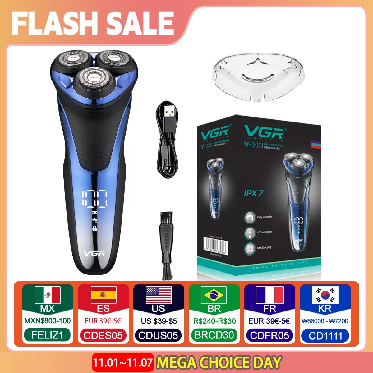 VGR-Electric-Shaver-Professional-Razor-Waterproof-Beard-Trimmer-Rotary-3D-Floating-Shaving ...
