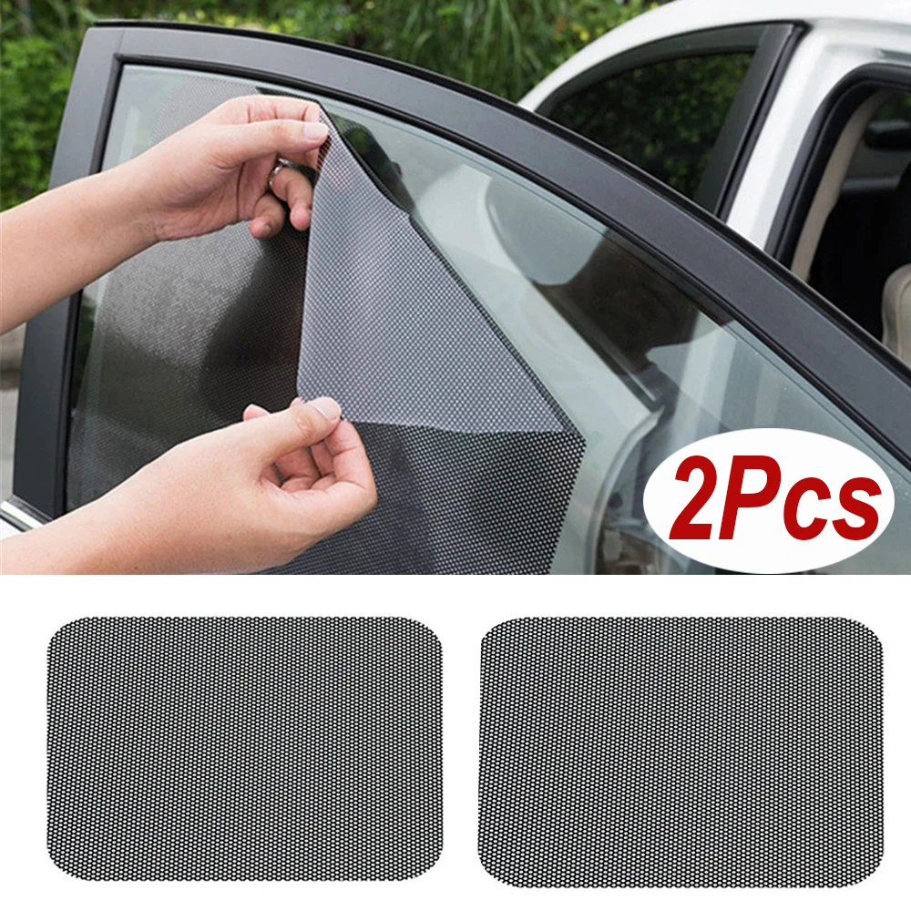 2pcs Car Static Side Window Sunshade Cover Insulation Curtain Anti-uv ...