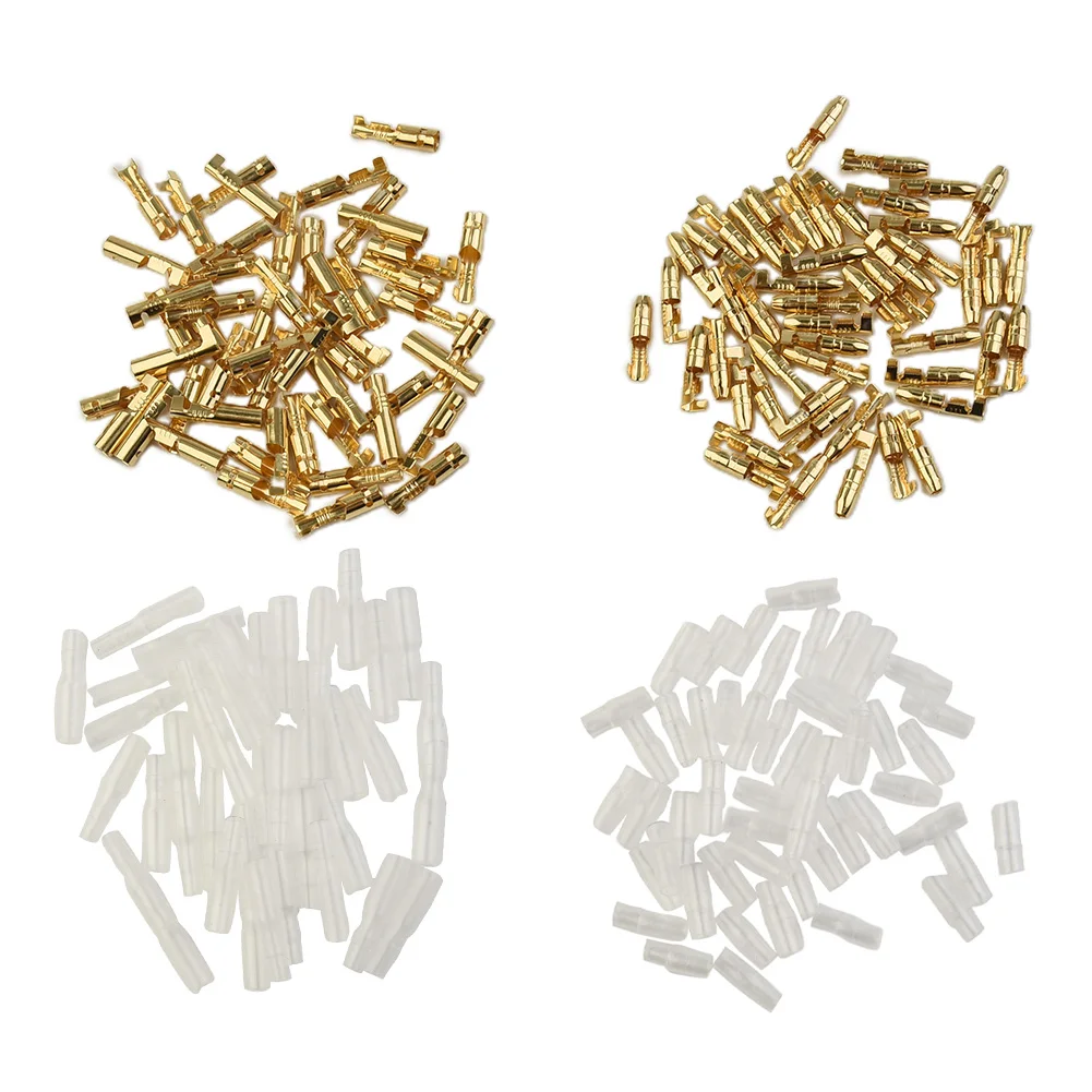 200pcs 3.9mm Male Female Bullet Motorcycle Connector Terminals Socket ...