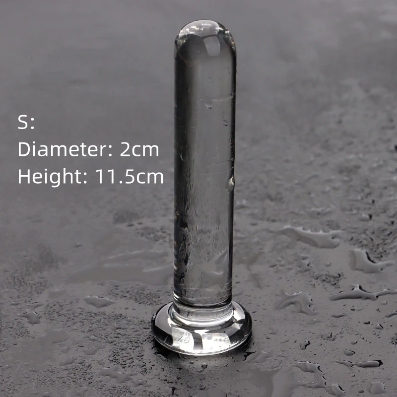 Sexy Transparent Female Glass Dildo Masturbation Phallus Crystal Glass ...