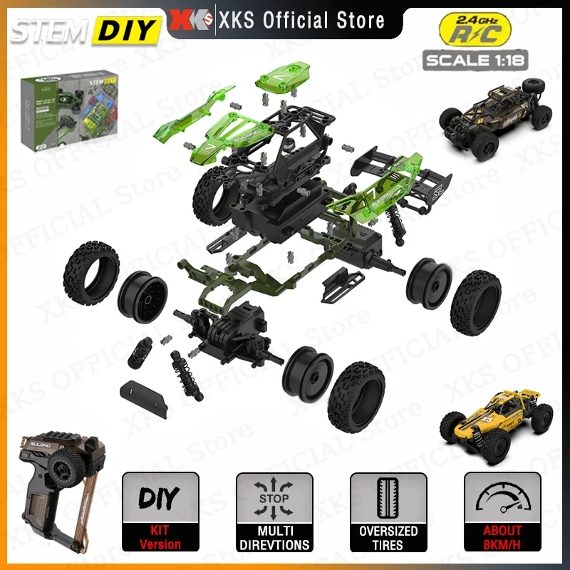 2022 1/18 RC카 2.4G 원격 제어 2 륜 구동 오프로드 클라이밍 RC 키트, DIY 레이싱 카 장난감 차량, 남아용 선물, 신제품| | - AliExpress