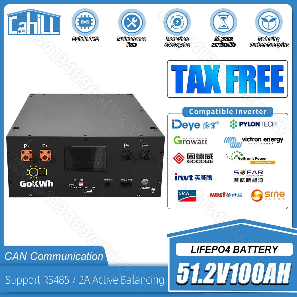 48V-100AH-Lifepo4-Battery-Pack-2A-Active-Balancing-16S-100A-Smart-BMS ...