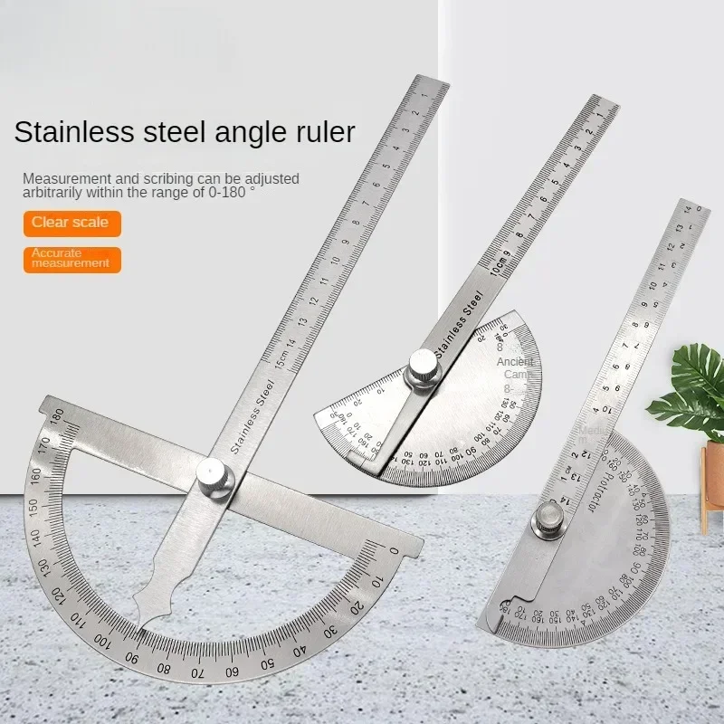 180-Degree-Protractor-Metal-Angle-Finder-Angle-Ruler-Woodworking-Tools ...
