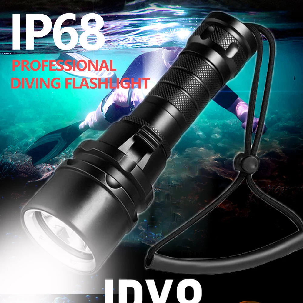 Linterna-de-buceo-de-alta-potencia-IP68-luz-de-buceo-profesional-con-la ...