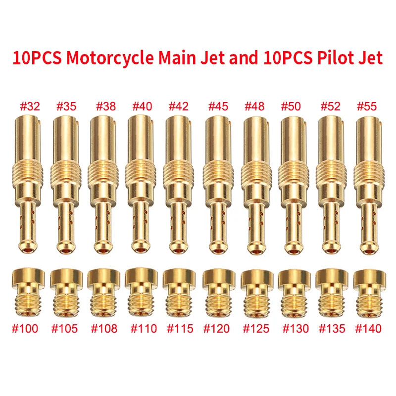 10Pcs-Carburetor-M5-Main-Jet-Kit-10Pcs-Slow-Pilot-Jet-For-PWK-Keihin ...