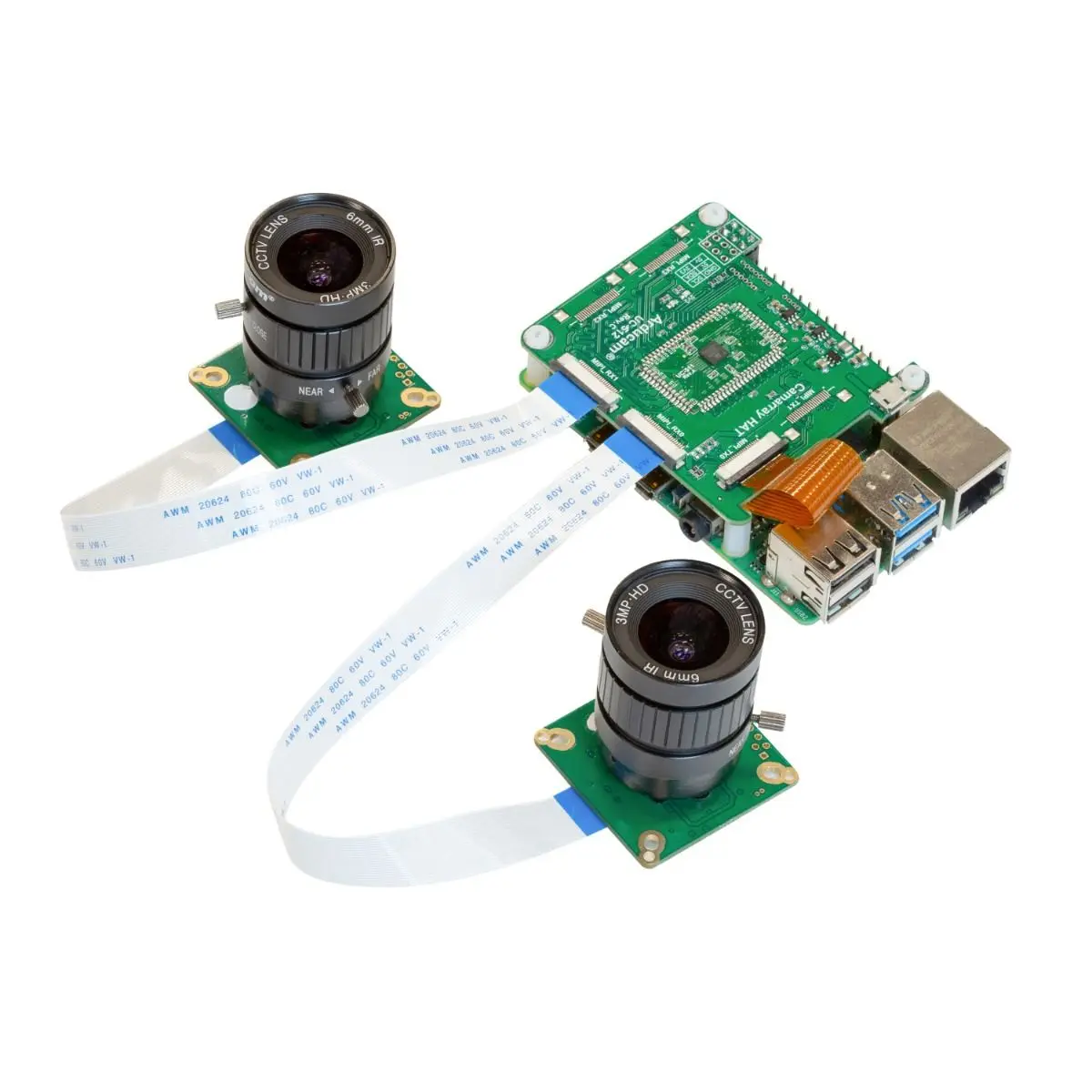 Arducam 12MP*2 Synchronized Stereo Camera Bundle Kit for Raspberry ...