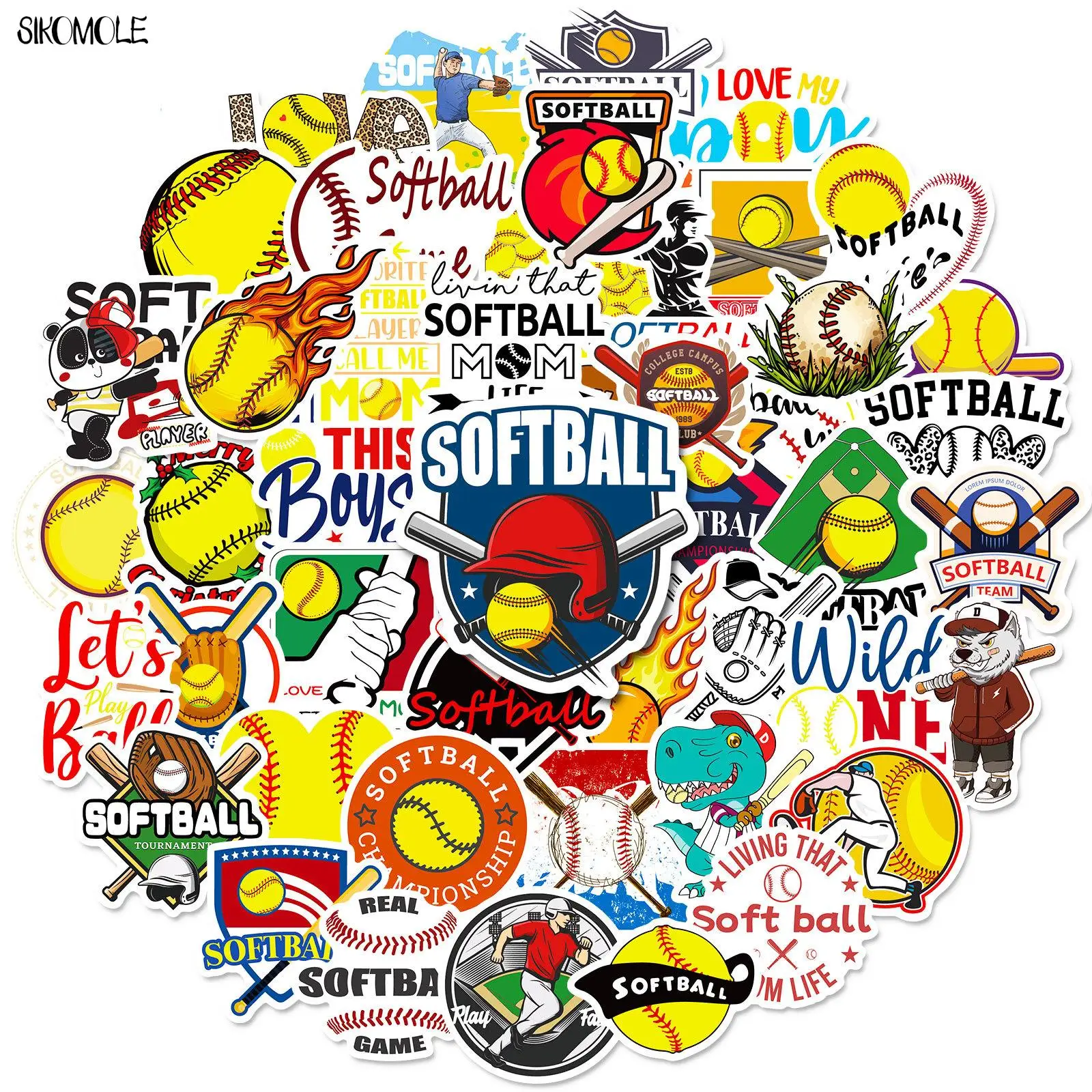 Softball Decals For Cars