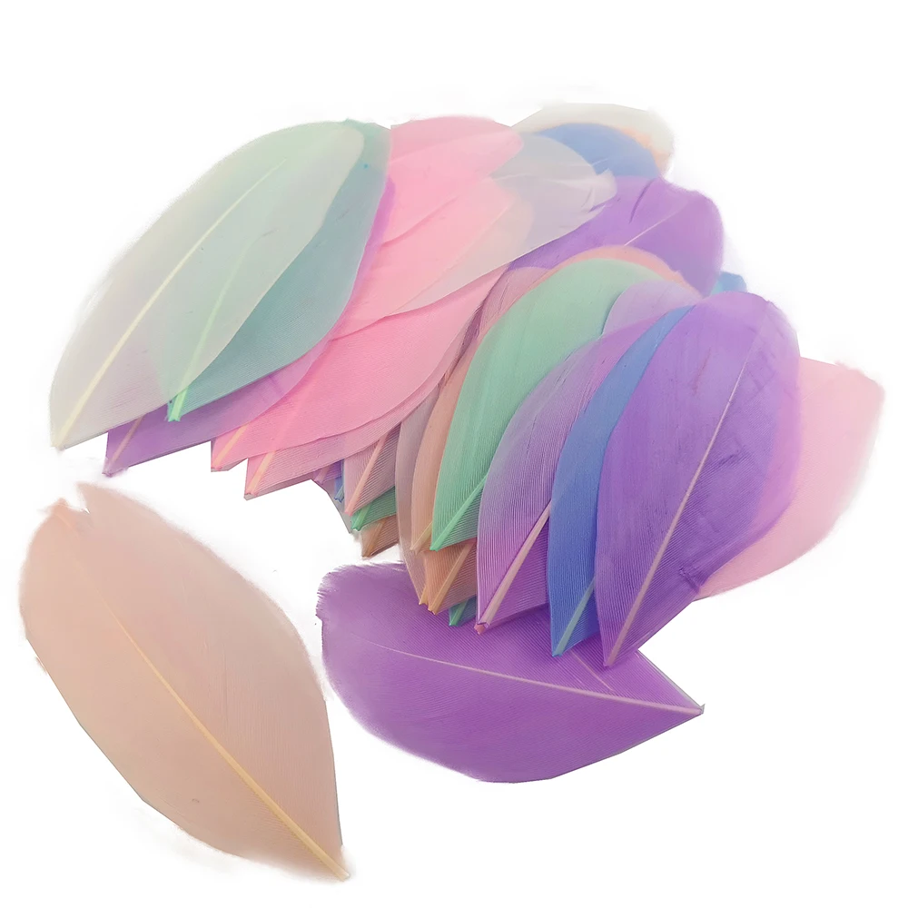 30 Color Diy 100pcs Goose Feather Tip Round Head 5 7Cm Crafts ...