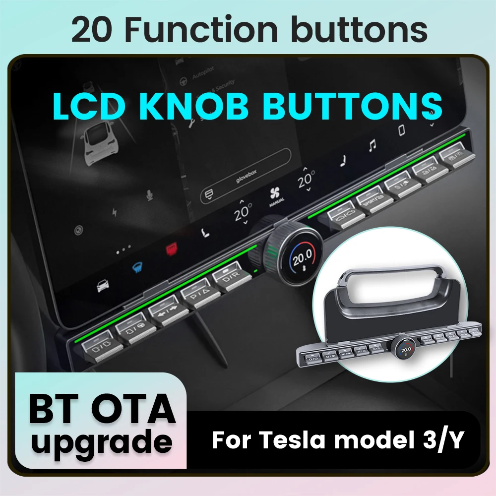 For-Tesla-Central-Control-Screen-20-Physical-Buttons-LCD-Knob-Original ...