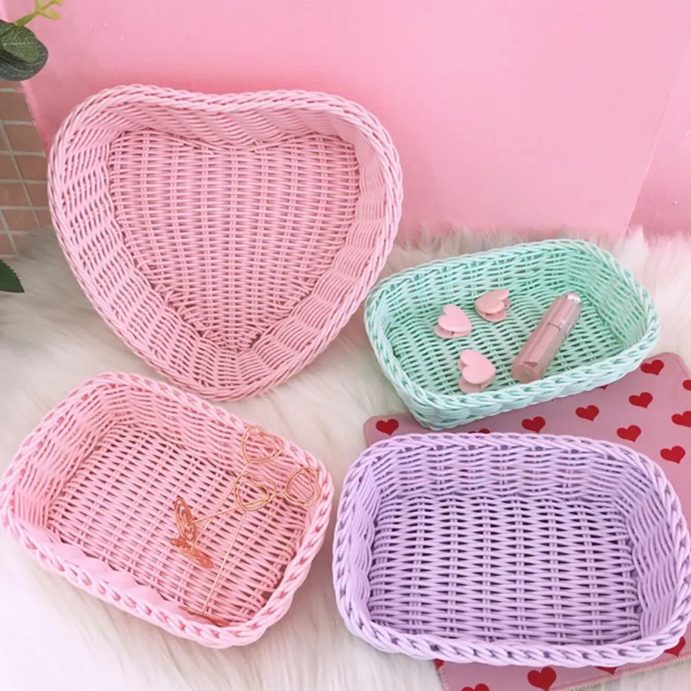 Love-Heart-Shape-Storage-Basket-PP-Colorful-Sundry-Storage-Organizer ...