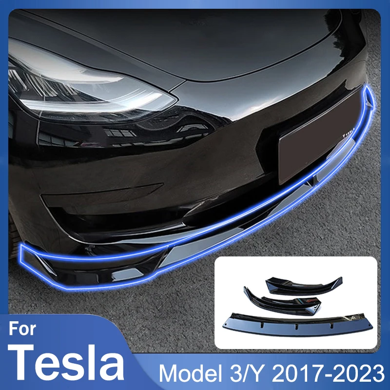 Tesla-Front-Bumper-Lip-For-Tesla-Model-3-Y-2023-Accessories-Front ...