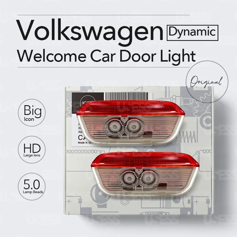 Welcome-Door-Led-lights-for-VW-Golf-6-7-passat-b7-b5-icon-Dual-lens ...