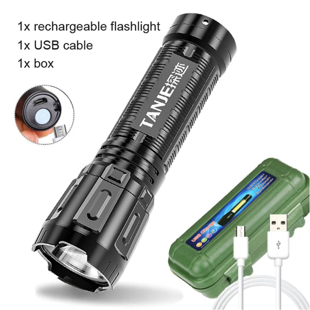 Portable-Mini-Led-Flashlight-With-Built-in-Battery-Usb-Rechargeable ...