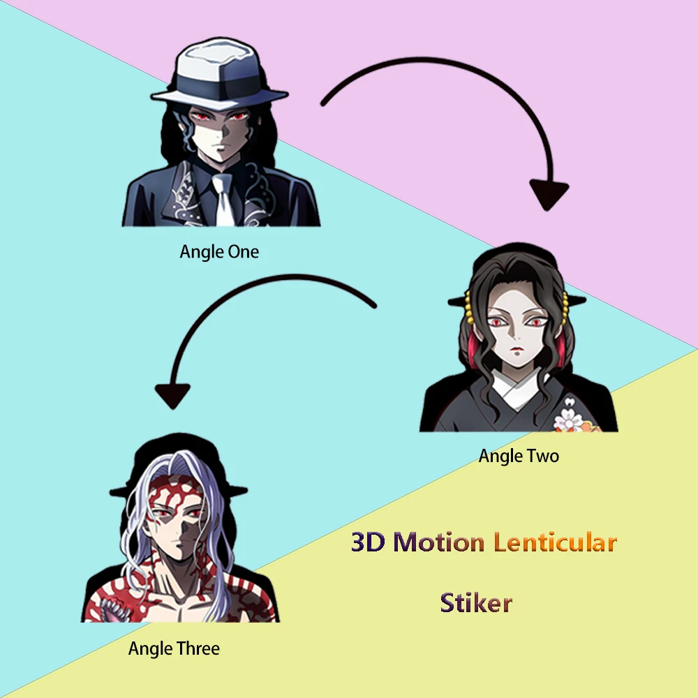 Character Kibutsuji Muzan Demon Sticker Manga Demon Slayer 3D Anime Car ...