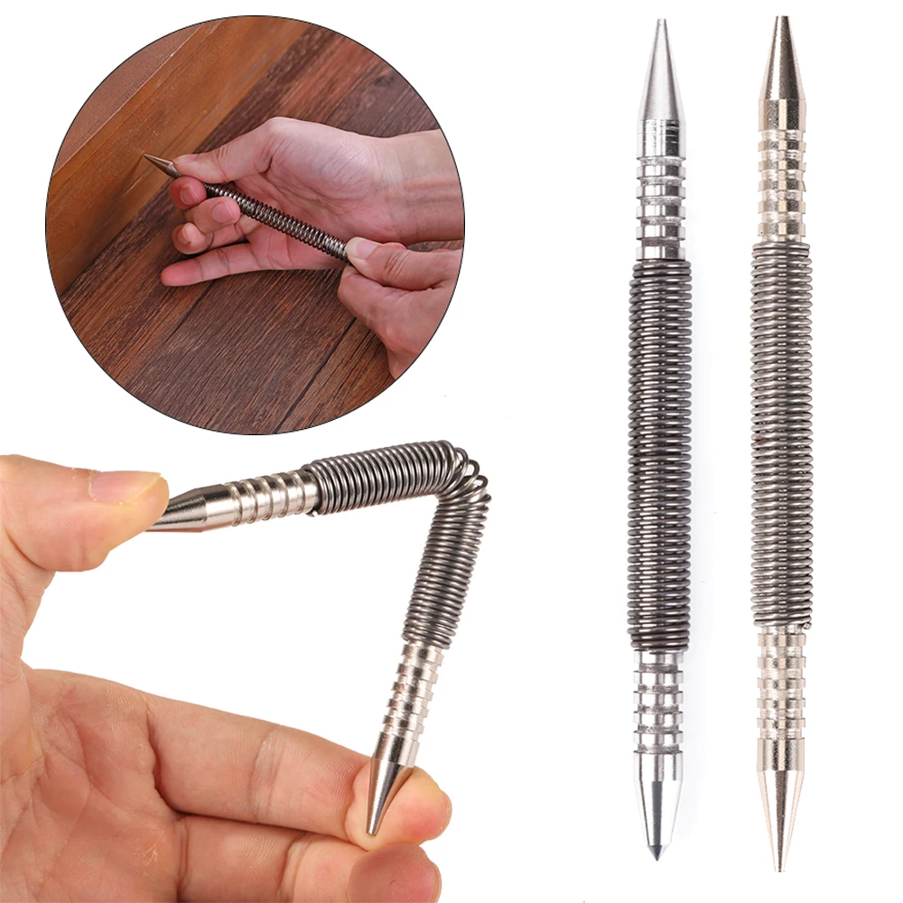 Spring-Tools-Hammerless-Center-Punch-Spring-Loaded-Marking-Woodwork ...