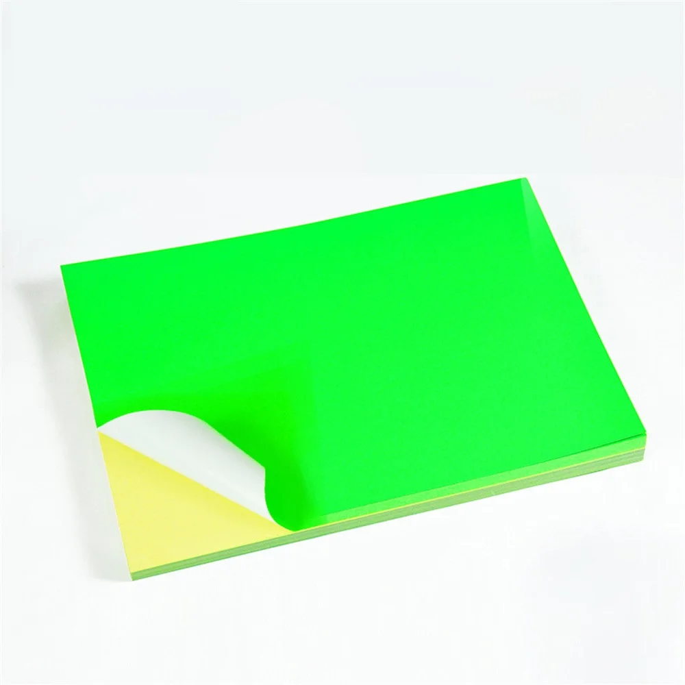 10 sheets green Self-adhesive Printing Matte Paper A4 Adhesive Paper ...