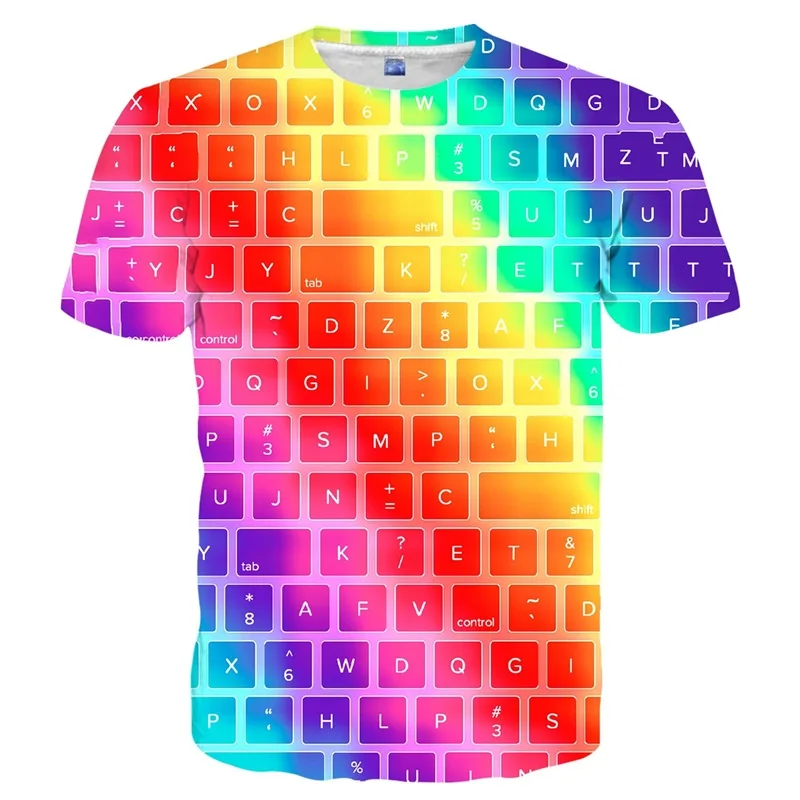 Creative-Keyboard-Graphic-Tshirt-For-Men-Women-3D-Printed-Novelty ...