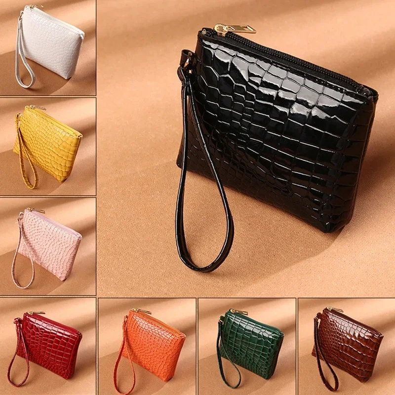 New-Mini-Women-s-Wallet-Crocodile-Pattern-Short-Zipper-Wrist-Small-Coin ...