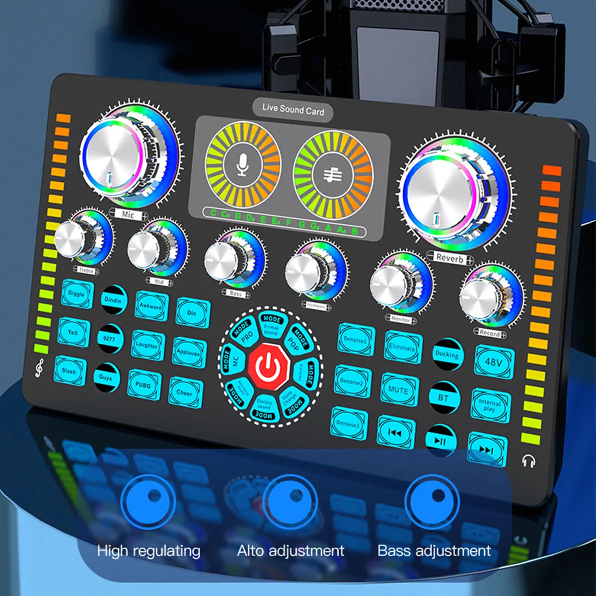 Q7-Audio-Sound-Card-USB-External-Headset-BM-800-Microphone-Webcast-Live ...