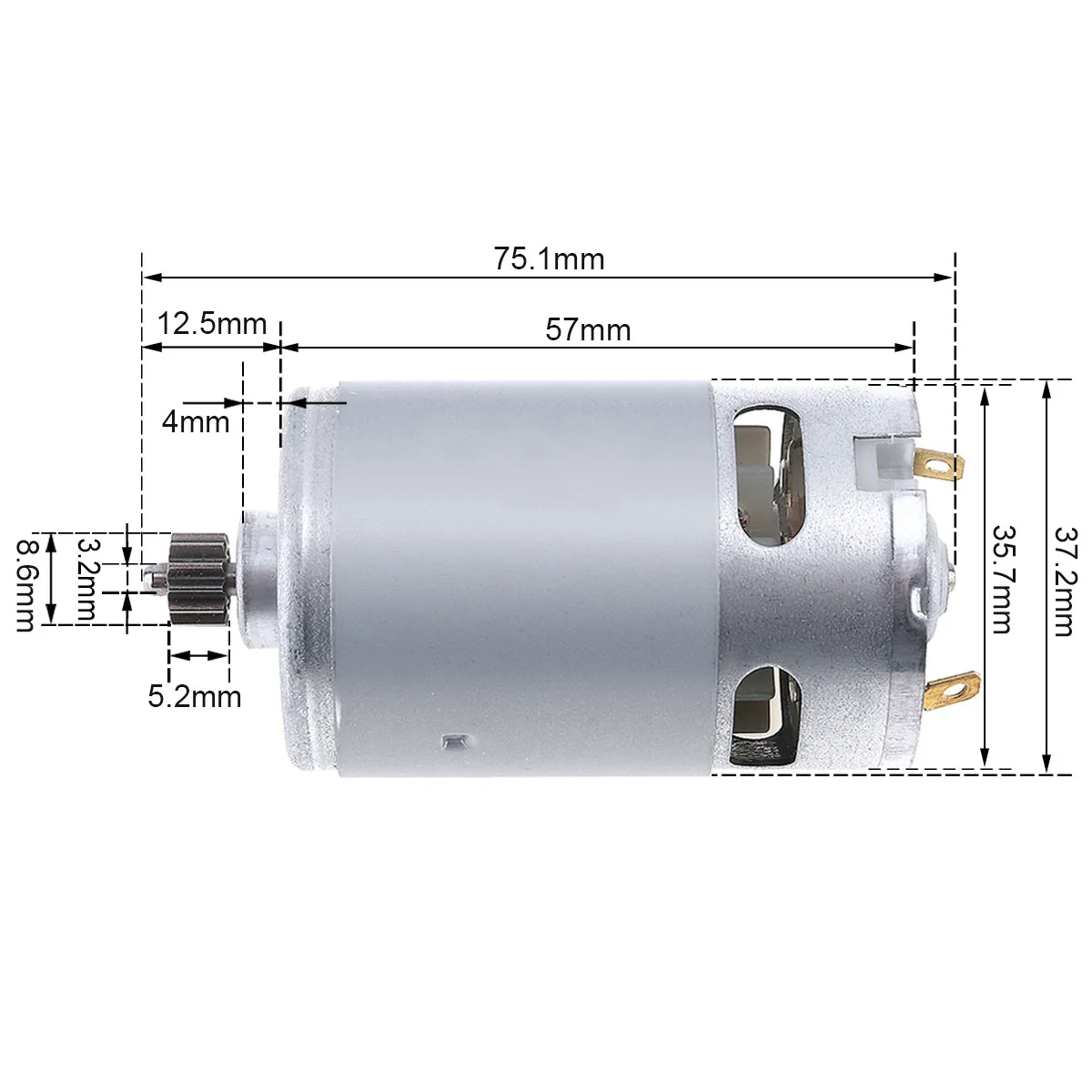 Tanio Silnik RS550 DC 10.8V/12V/14.4V/16.8V/18V/21V/25V silnik z zębami ...