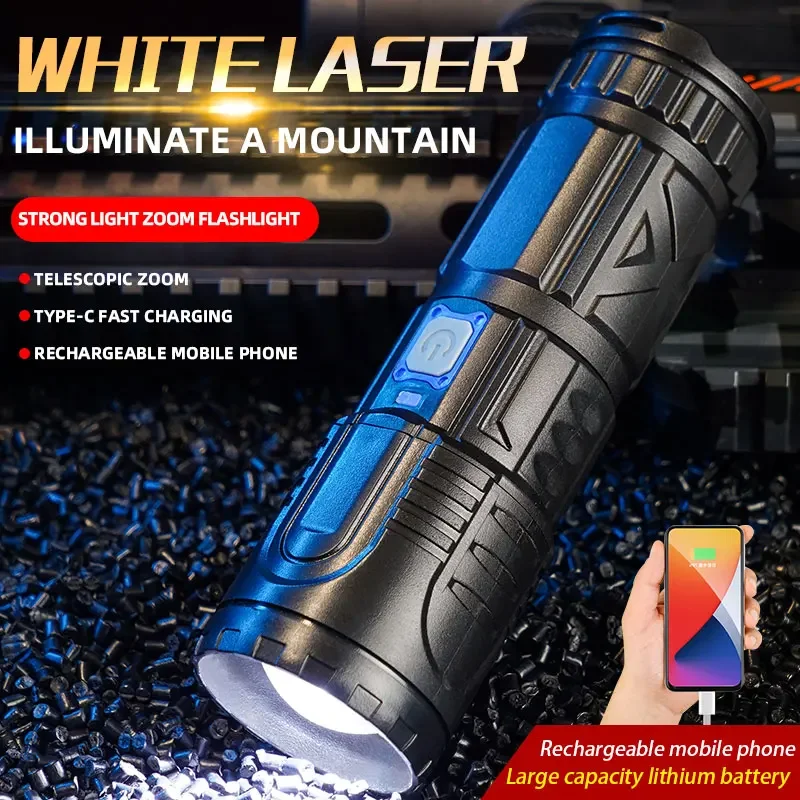 Outdoor-LED-Flashlight-AG55-Laser-Wick-Long-Range-Lamp-Emergency-USB ...