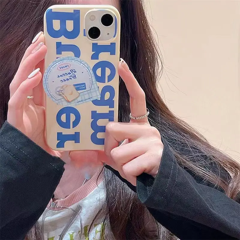 Funda-de-silicona-con-letras-para-tel-fono-m-vil-carcasa-con-soporte ...