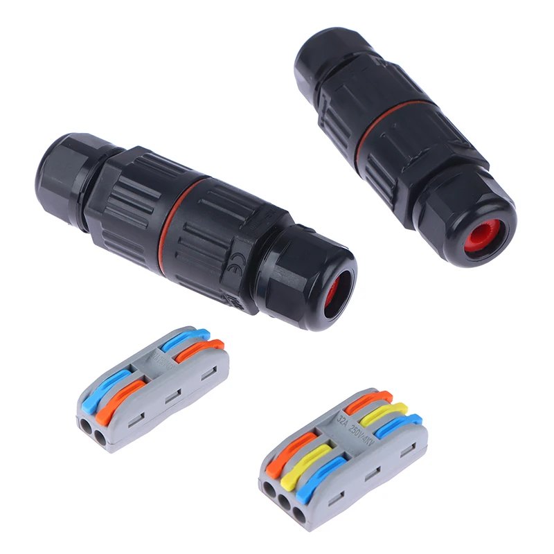 IP68 Electrical Waterproof Connector Wire Cable 2/3 Pin Outdoor Plug ...