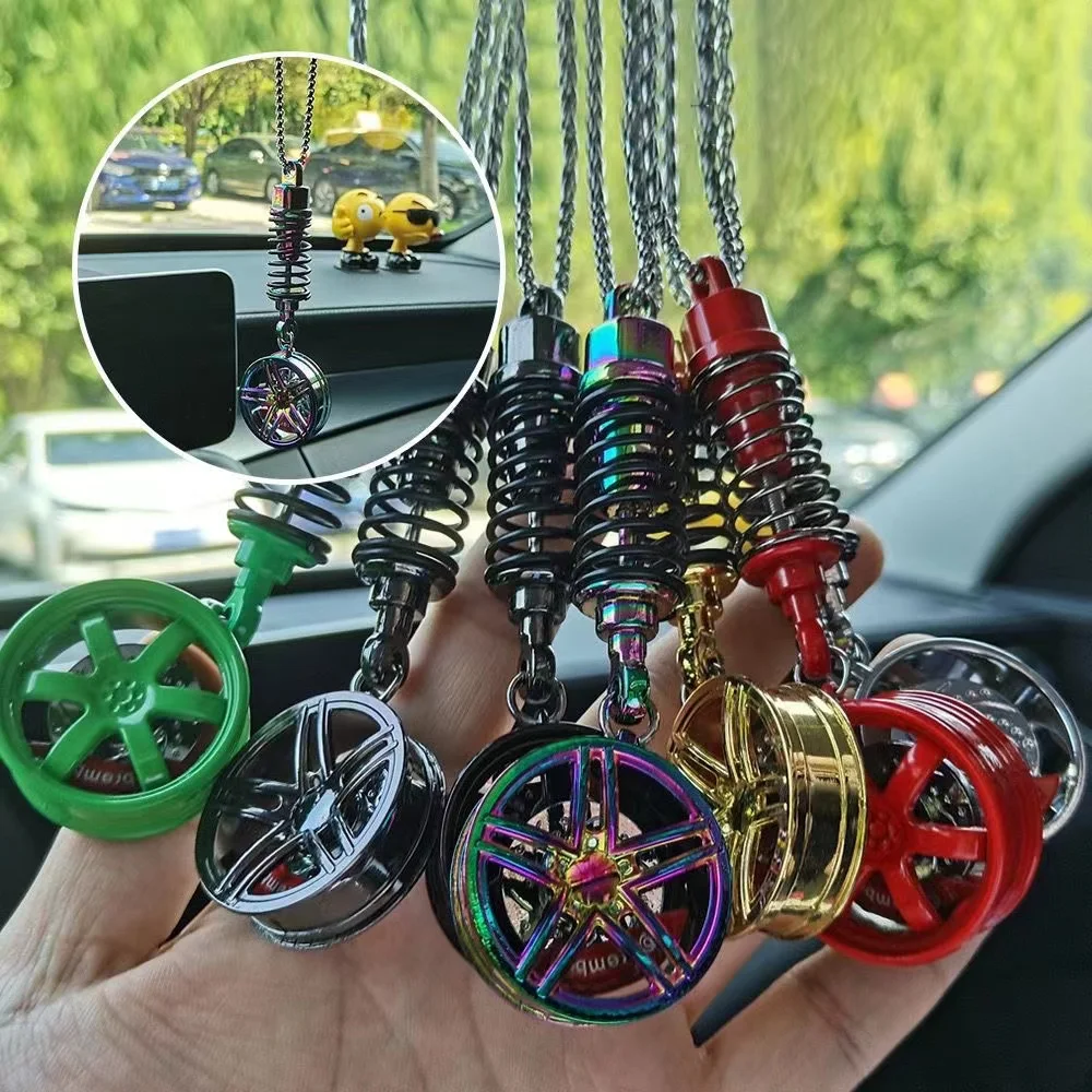 Car-Ornament-Pendant-Metal-Wheel-Hub-Flywheel-Hanging-Hip-hop-Auto ...