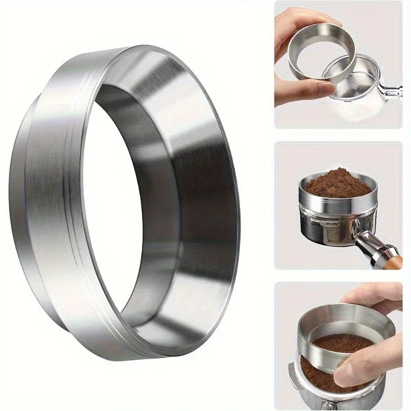 Espresso Dosing Funnel Coffee Grounds Dispensing Ring Secure Anti-Fall ...