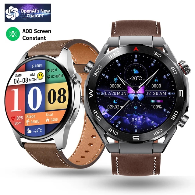 HK5 Hero AMOLED Smartwatch Compass Pattern Alipay Payment, 42% OFF