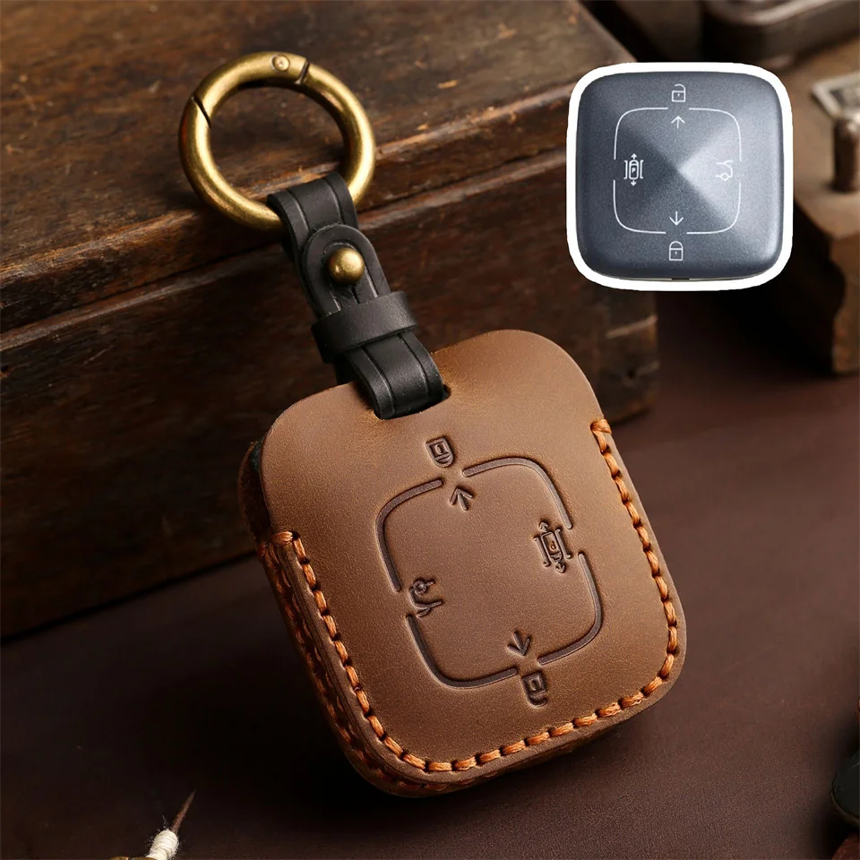 Leather-Car-Key-Case-Cover-for-Zeekr-001-Protection-Key-Chain-Keychain ...