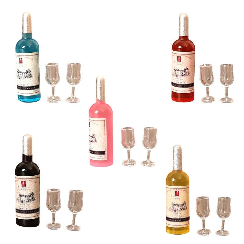 Garrafas-de-vinho-tinto-em-miniatura-e-copos-C-lice-Dollhouse-Decor-Toy ...