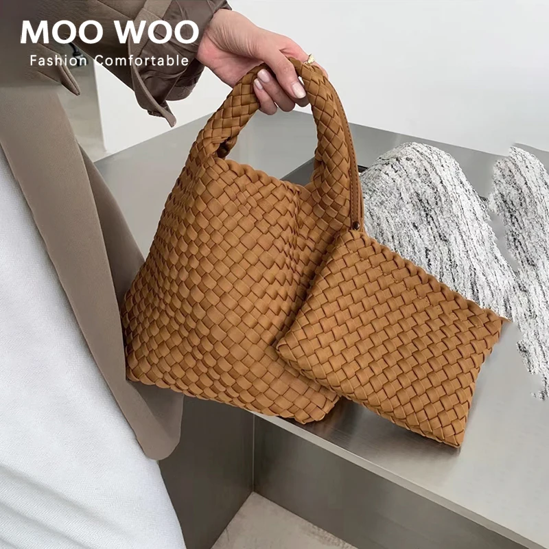 MOOWOO-High-Elastic-Fabric-Woven-Tote-Bag-For-Women-Fashion-Advanced ...