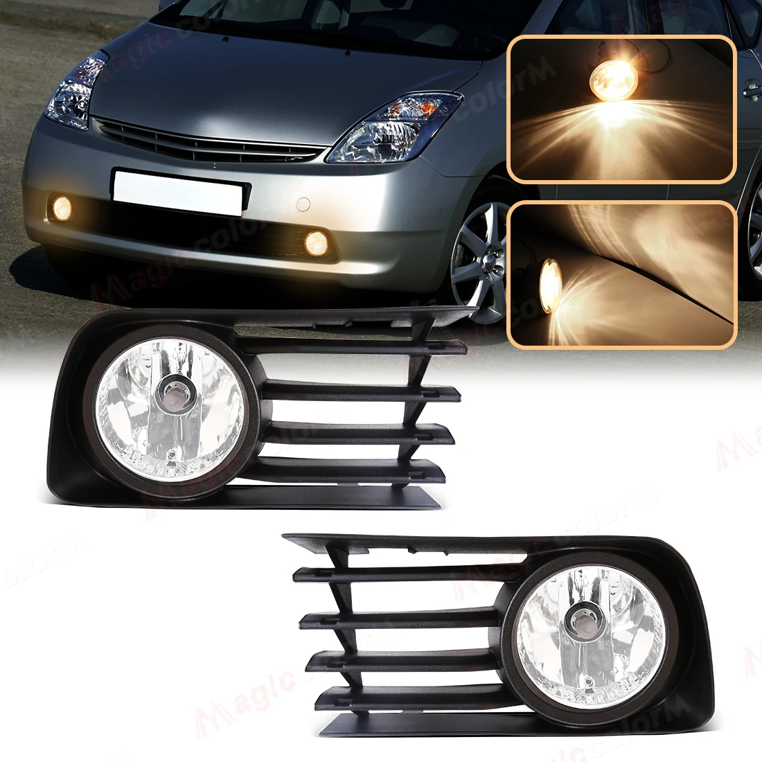 For Toyota Prius 2004 2005 2006 2007 2008 2009 Fog Lamps Car DRL ...