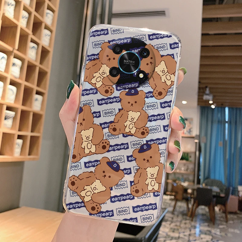 Floral Heart Clear Silicone Matte Phone Case - Soft Protective Cover ...