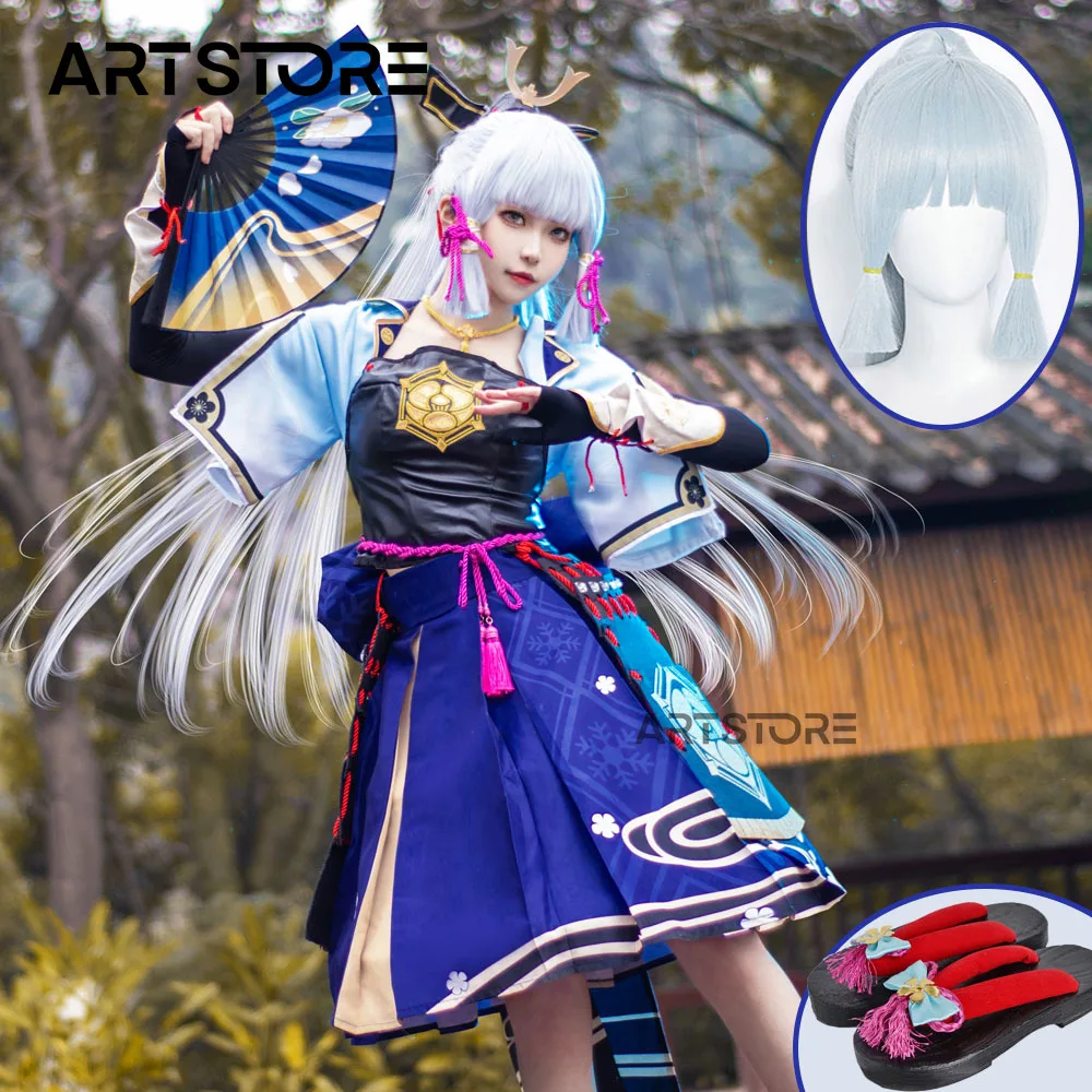 Kamisato-Ayaka-Fantasia-Cosplay-Roupa-Game-Genshinimpact-Vestido-de-f ...
