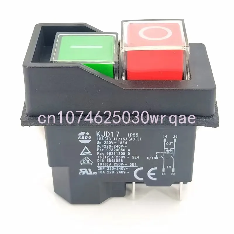 KEDU-KJD17-Waterproof-Push-Button-Electromagnetic-Switch-4-Pin-AC250V ...