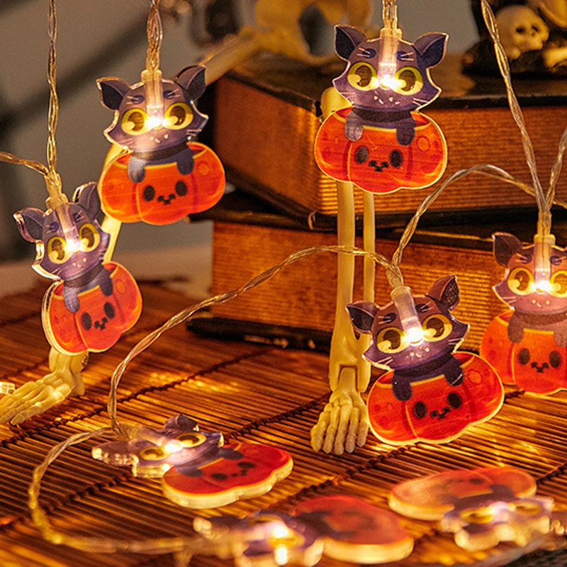 Halloween-Pumpkin-String-Lights-Bat-Spider-String-Lamps-Battery-Powered ...