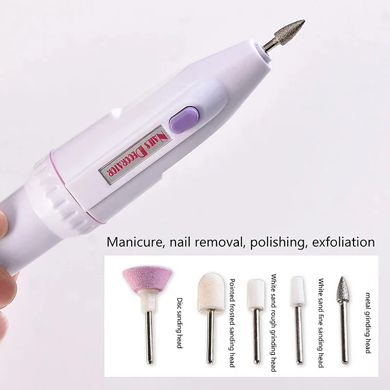 5-in-1-Electric-Nail-Polish-Drill-Machine-With-Light-Portable-Mini ...