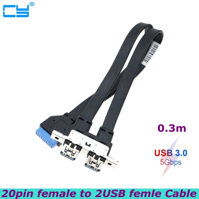 Cable-plano-USB-3-0-de-alta-velocidad-conector-de-20-pines-hembra-a ...